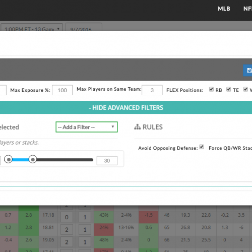 How to Use the NFL DFS Lineup Optimizer | FantasyLabs