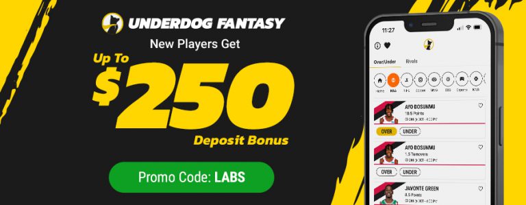 Underdog Promo Code: 'LABS' Scores $1000 in Bonus Cash