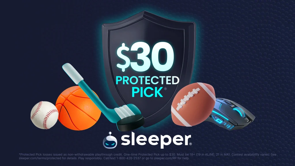 Sleeper Fantasy Promo Code LABS1: Play $5 Get $55 Free Entries + $20 Protected Picks Daily!